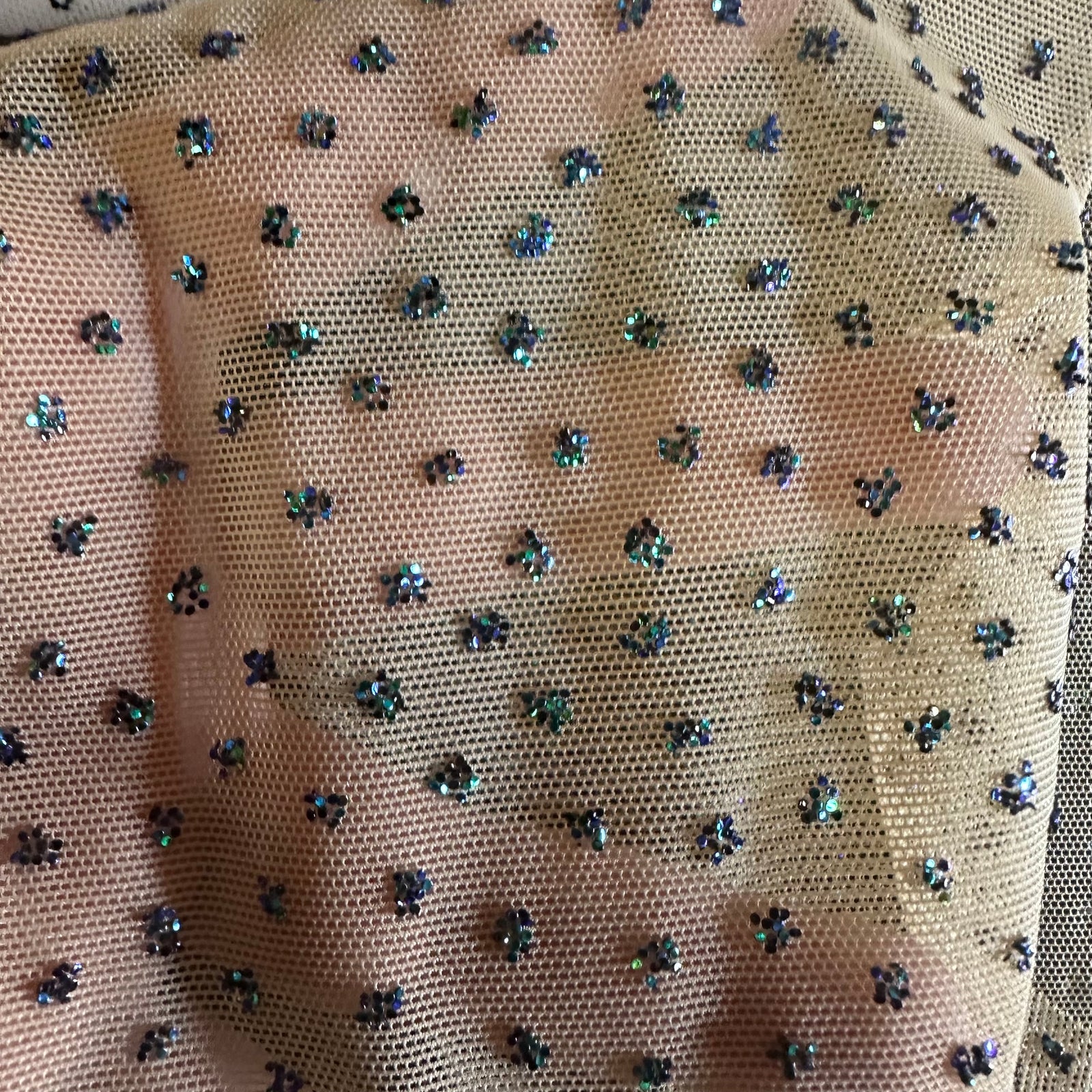 Caviar Glitter Nylon Spandex 4 Way Power Mesh | Spandex Palace