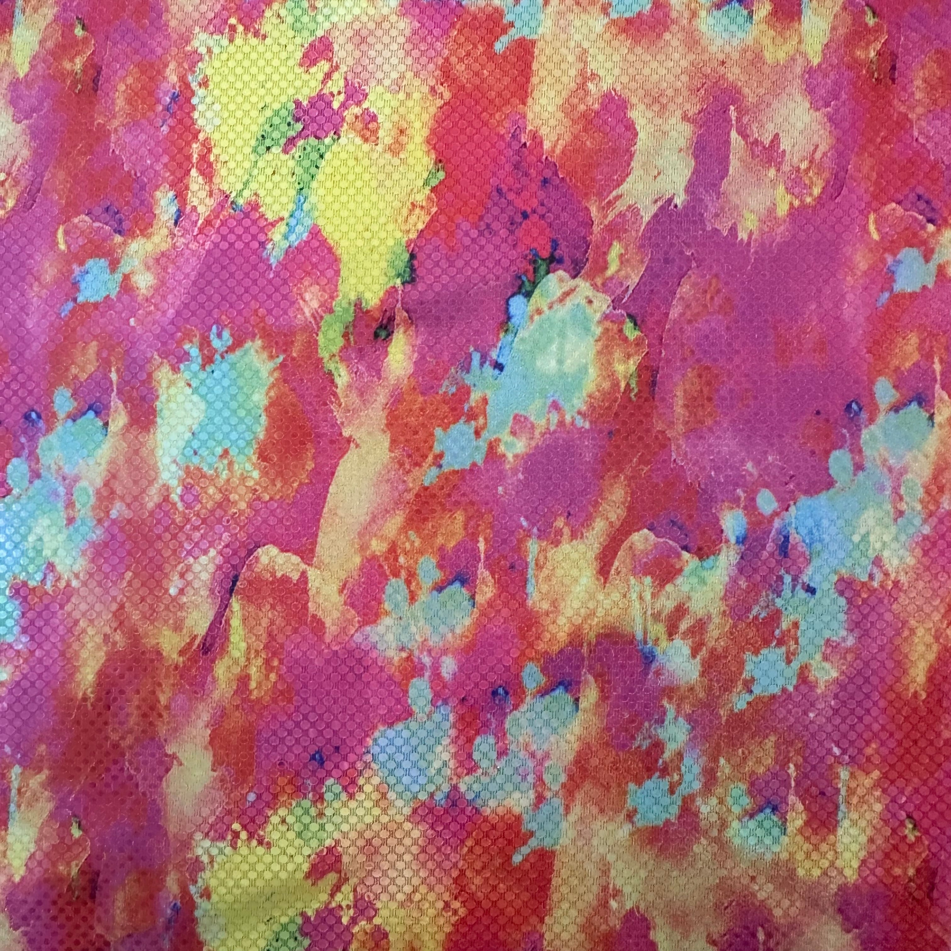 Volcano Splash Digital Holo Stretch Spandex Fabric | Spandex Palace