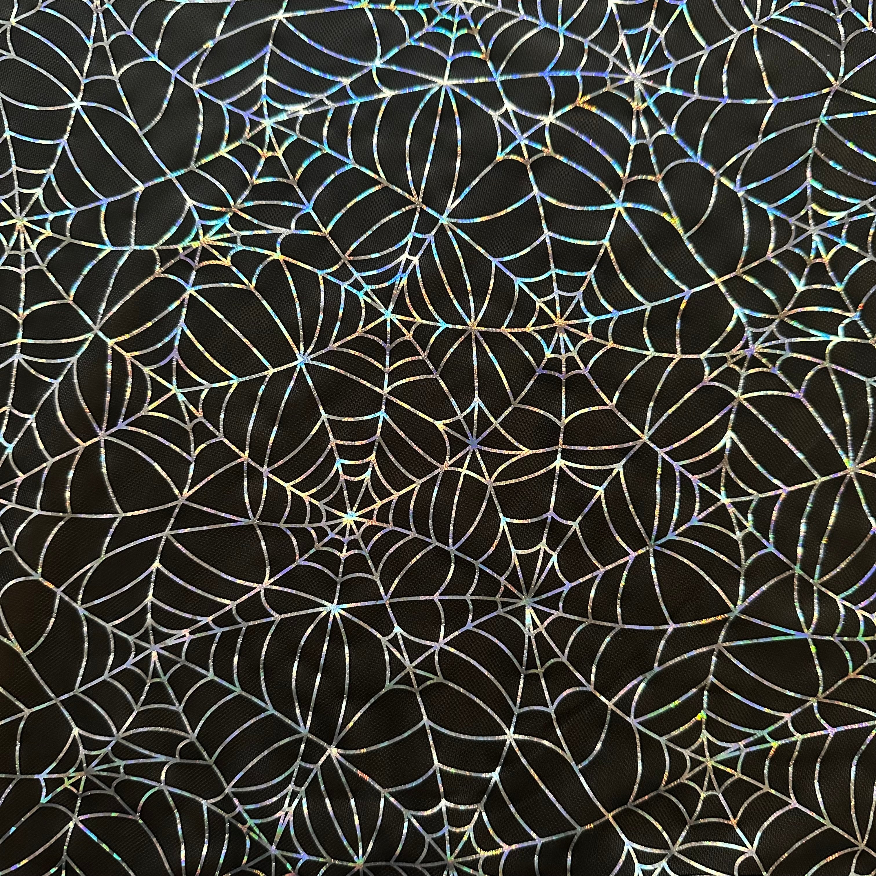 Spider Web Stretch Mesh Poly Spandex hologram Fabric | Spandex Palace