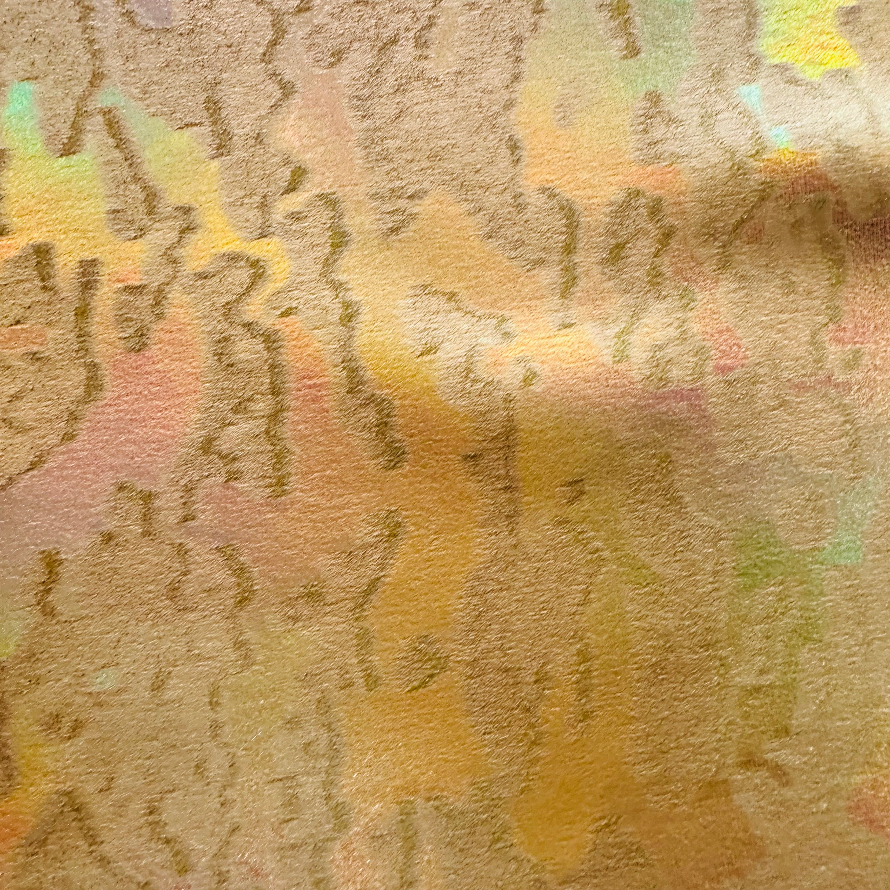 Stretchy Velvet Hologram Embossed Island Print | Spandex palace