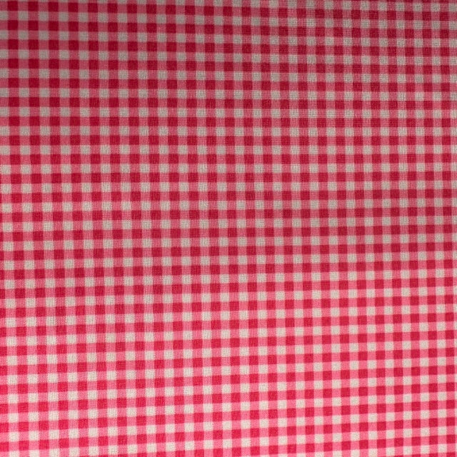 Mini Barbie Plaid is Poly Spandex Paper Print Fabric | Spandex Palace