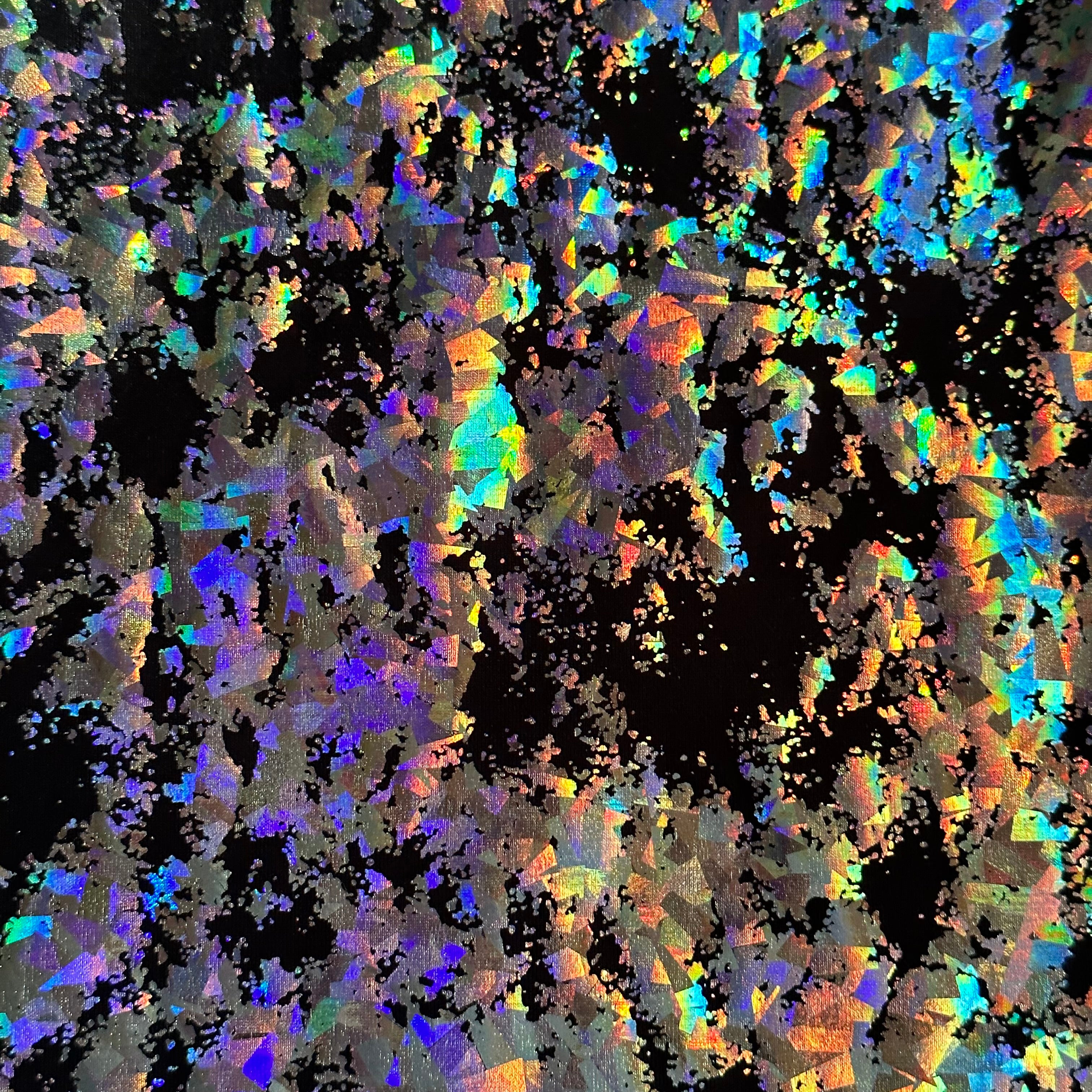 4 way Cationic Distressed Spandex Hologram Fabric| Spandex Palace