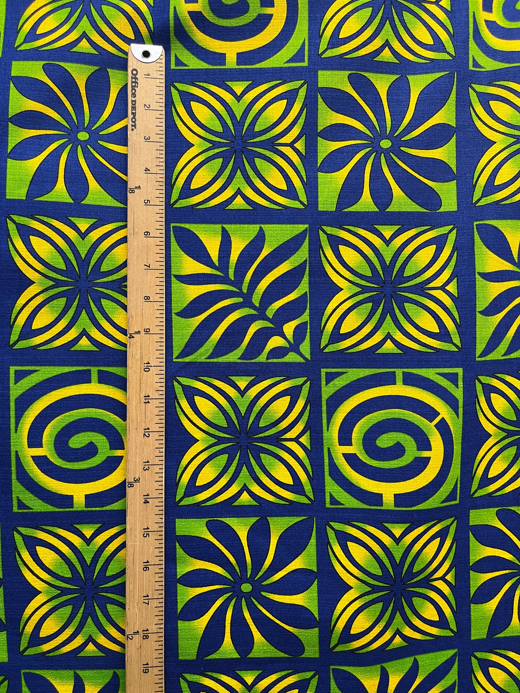 Traditional Polynesian Tapa Checkered Design Cotton Light Barkcloth Fa