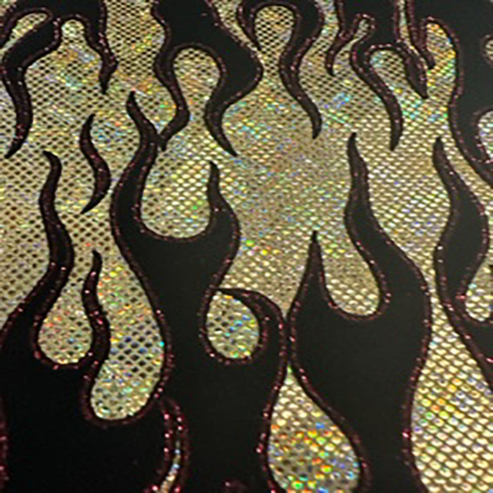 Fire Hologram Spandex | Elite Master Grade Flame Flex | Spandex Palace